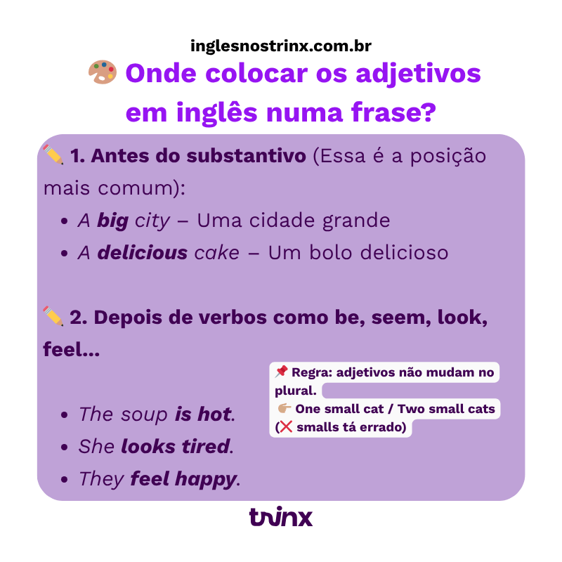 Adjetivos em Inglês: Guia Completo com regras e exercícios